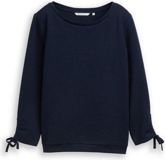 Tom Tailor Sweatshirt Strick & Sweatshirts Slim Fit Sweatshirt mit Raff&auml;rmeln