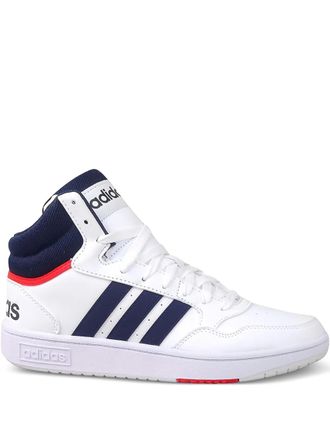 adidas baskets montantes Hoops 3.0 White/Black - Blanc