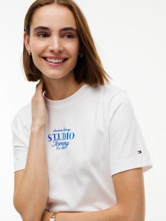 Tommy Hilfiger T-Shirt STUDIO TOMMY REG C-NK S/S TSHIRT Baumwolle, regular fit