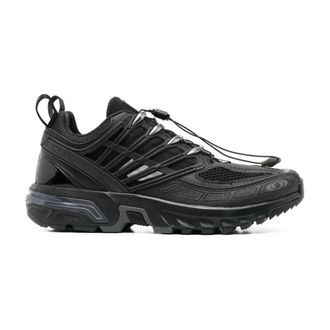 Salomon Schwarze Mesh-Sneakers Silber-Hardware - - Sport - Herren - Schwarzk - 38 1/2 EU
