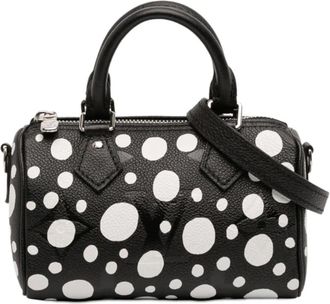 Louis Vuitton 2021-2025 Yayoi Kusama Monogram Giant Empreinte Nano Speedy Bandouliere satchel - Noir