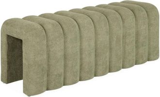 Sweeek Sweeek - Zeitgen&ouml;ssische Sitzbank, Bettbank mit Stoffbezug, Polyester, Gr&uuml;n