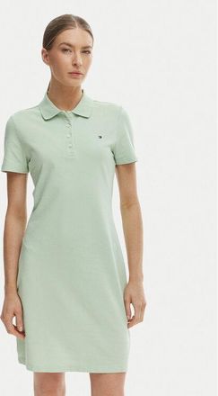 Tommy Hilfiger Kleid f&uuml;r den Alltag WW0WW43228 Gr&uuml;n Slim Fit