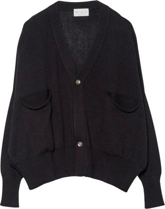 Maryya Maryya, Femme, Pulls, Noir, Taille: 38 FR Cardigan Poncho