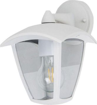 Trade Shop Trade Shop - APPLIQUE LANTERNA DA PARETE PER GIARDINO FACCIATE LAMPADA DA MURO E27 IP44 819WB-B232 - Weiß
