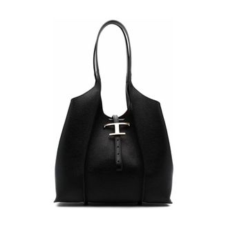 Tod's Zeitlose Trama Schwarze Shopper Tasche - - Bags - Damen - Schwarzk - ONE SIZE