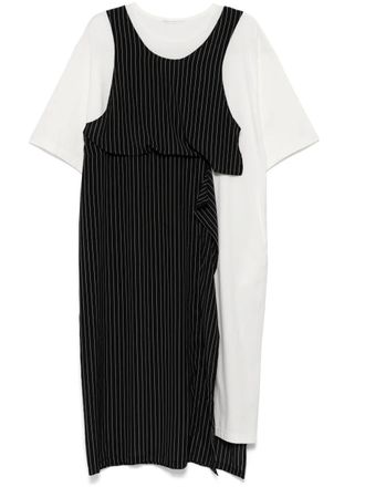 Yohji Yamamoto robe à empiècements - Blanc