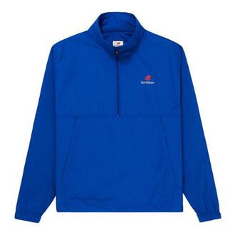 New Balance Unisexe Made in USA Quarter Zip en Bleu, Polytiss&eacute;, Taille L