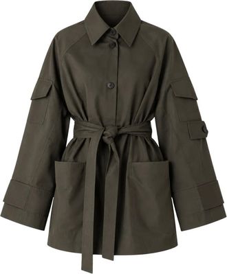 Meimeij Caban Coat - Femme - Manteaux - Vert - Taille: 34 FR