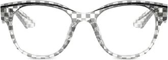 Alain Mikli lunettes de vue &agrave; carreaux - Noir