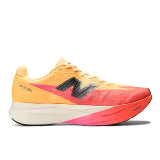 New Balance Homme FuelCell SuperComp Elite v5 en Orange/Marron/Rose, Synth&eacute;tique, Taille 40.5 Large