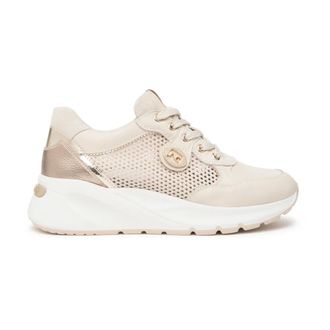 Nero Giardini Femme, Chaussures, Beige, Taille: 39 EU Baskets en cuir et toile