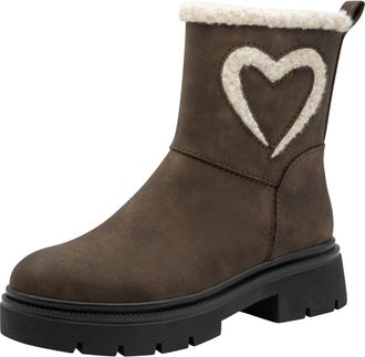 Marco Tozzi Marco Tozzi Damen Stiefeletten mit Herzdetail Warm, Braun (Mocca), 38 EU