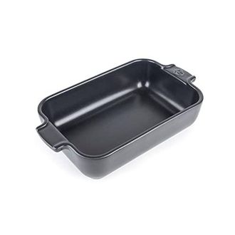 Peugeot Plat Four En C&eacute;ramique Rectangulaire - 22 cm x 11,3 cm x 5,1 cm - Contenance : 0,85 L - Garanti 10 Ans - Fabrication Fran&ccedil;aise - Coloris Ardoise