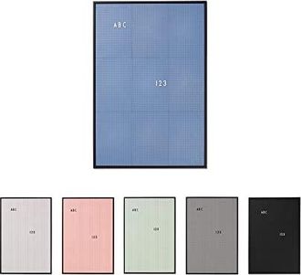 DESIGN LETTERS Letterboard A2 Blau | Stecktafel 66x45 cm | Memoboard | Filz-Buchstabentafel zur Dekoration | Message Board für zimmer deko, büro deko, Wanddeko | Ste