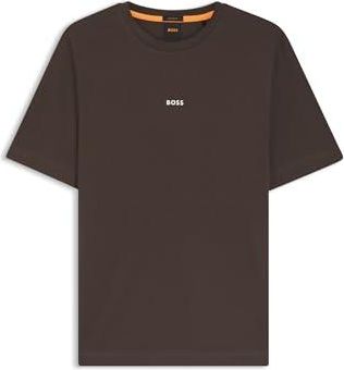 BOSS Hommes TChup T-Shirt en Coton Stretch avec Logo Contrastant