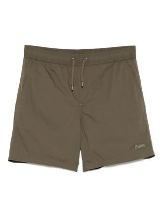 Herno Badeshorts in Knitteroptik - Gr&uuml;n