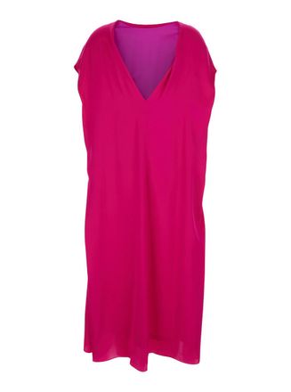 Dries Van Noten Womens Dress Diria Pink Silk