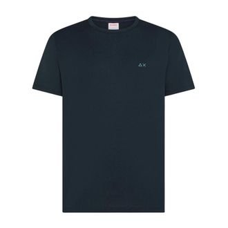 Sun 68 T-Shirt Jersey Mercerized S/S - - Tops - Herren - Blau - XL