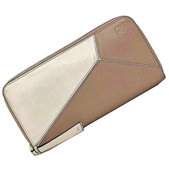 Loewe Portefeuille en cuir Pre-owned - Femme - Pre-owned - Beige - Taille: ONE Size