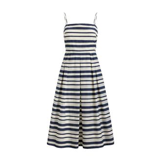 Ralph Lauren Gestreiftes Midikleid - - Dresses - Damen - Blau - S