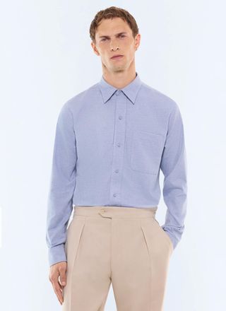 Fursac Chemise en flanelle de coton - cachemire - Taille XL - Homme
