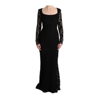 Dolce & Gabbana Blumen Spitzenkleid - - Dresses - Damen - Schwarzk - 2XS