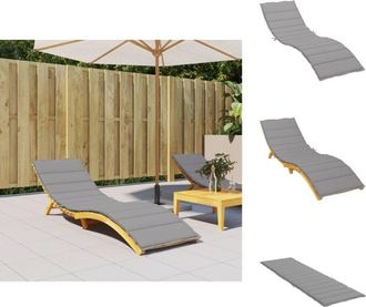 vidaXL Sonnenliegen-Auflage Grau 200x70x3 cm Oxford-Gewebe - Gartenliege Auflagen - Oxford Stoff - Wasserabweisende Liegematratze - Sonnenschutz Decke