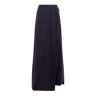 Blugirl Femme, Jupes, Bleu, Taille: 38 FR Gonna pantalone in lyocell pannello frontale annodabile al fianco