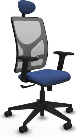 Piqueras y Crespo B&uuml;rostuhl aus Stoff, mit 2D-Armlehnen, h&ouml;henverstellbarer Lendenwirbelst&uuml;tze und festem Kopfteil, ausgestattet mit 3 Positionen und Schneideschaum, Gr