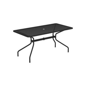 Emu Table rectangulaire Cambi - Noir - Tôle perforée - Designer Aldo Ciabatti