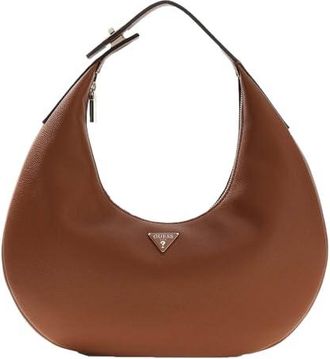 Guess sac &agrave; &eacute;paule Evie Hobo Bag Cognac brun