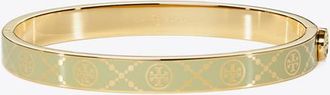 Tory Burch Damen Icon Scharnierarmreif mit T-Monogramm