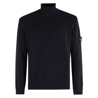 Stone Island Homme, Pulls, Bleu, Taille: 2XL Winter Cotton Turtleneck
