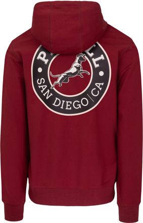 Pitbull Herren Hoodie SAN Diego CA Kapuzenpullover mit R&uuml;ckenprint, Tricot Terry 280g, K&auml;ngurutasche, elastisch & atmungsaktiv, M&auml;nner Sweatshirt mit Kapuze, 