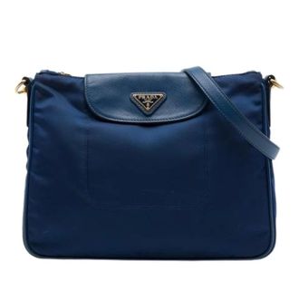 Prada Sac bandouli&egrave;re vintage doccasion - Femme - Pre-owned - Bleu - Taille: ONE Size