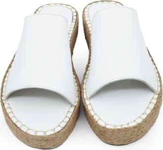 Bonateks Damen DERBTRLK100308 Wedge Sandal, White, 38 EU