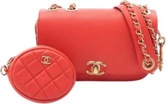 Chanel Sac bandouli&egrave;re Matelass&eacute; Pre-owned - Femme - Pre-owned - Rouge - Taille: ONE Size