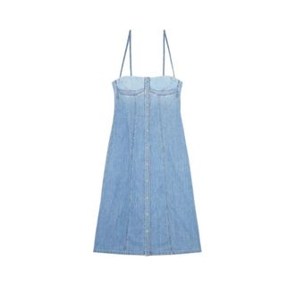 Diesel De-Dressy Kleid Frau 100% Baumwolle - - Dresses - Damen - Blau - L