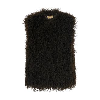 Michael Kors &Auml;rmellose Weste mit Rundhalsausschnitt - - Jackets - Damen - Braun - M