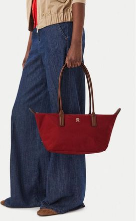 Tommy Hilfiger Handtasche Popette East West Tote AW0AW19211 Rot