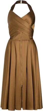 Patou Femme, Robes, Brun, Taille: 38 FR Robe Midi