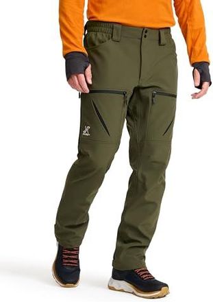 RevolutionRace Hiball Softshell Pants pour Homme, Pantalon dext&eacute;rieur pour la Randonn&eacute;e, Forest Night, L
