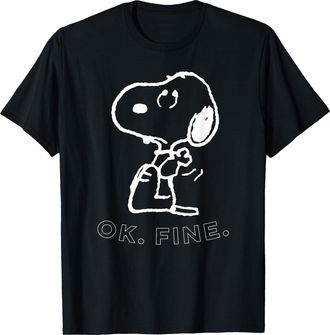 Peanuts Front/Backside: Snoopy Ok Fine Whatever T-Shirt