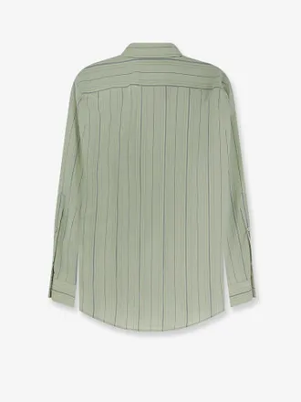 Maison Margiela Womens Shirt Striped Cotton Green