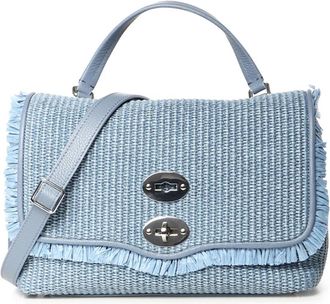 Zanellato Femme, Sacs, Bleu, Taille: ONE Size Postina Vimini frangia