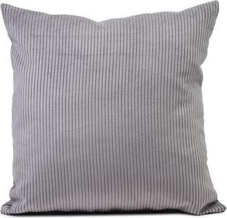 Gözze Kissen Capri, Dekokissen in Feincord-Optik, Weiches Sofakissen mit Füllung, 100% Polyester, 60 x 60 cm - Anthrazit