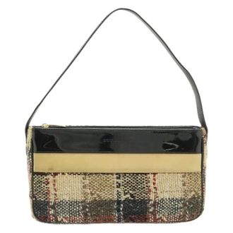 Burberry Pre-owned Wool Suede Shoulder Bag - - Pre-owned - Damen - Beige - ONE SIZE