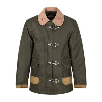 CHESAPEAKE'S Fireman Jkt Bedford Waxed Cotton HS - - Jackets - Herren - Gr&uuml;n - L