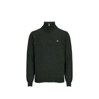 GANT Pull col montant zipp&eacute; uni en laine